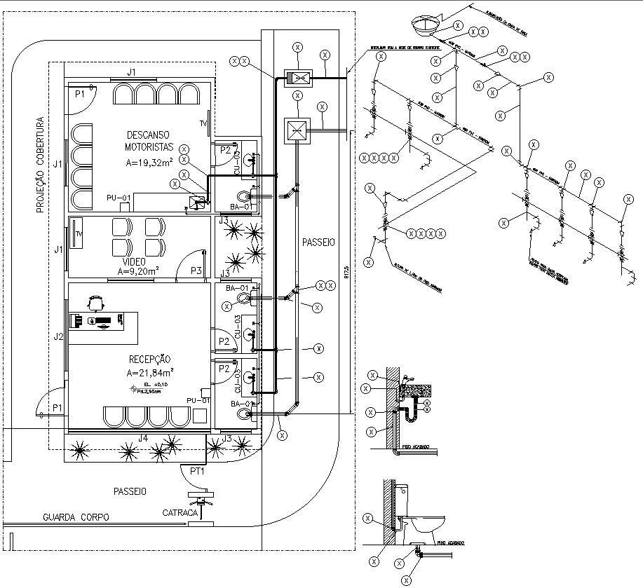 Sanitary detail of water pipeline layout plan given in this AutoCAD 2D ... Sanitary detail of water pipeline layout plan given in this AutoCAD 2D ...
