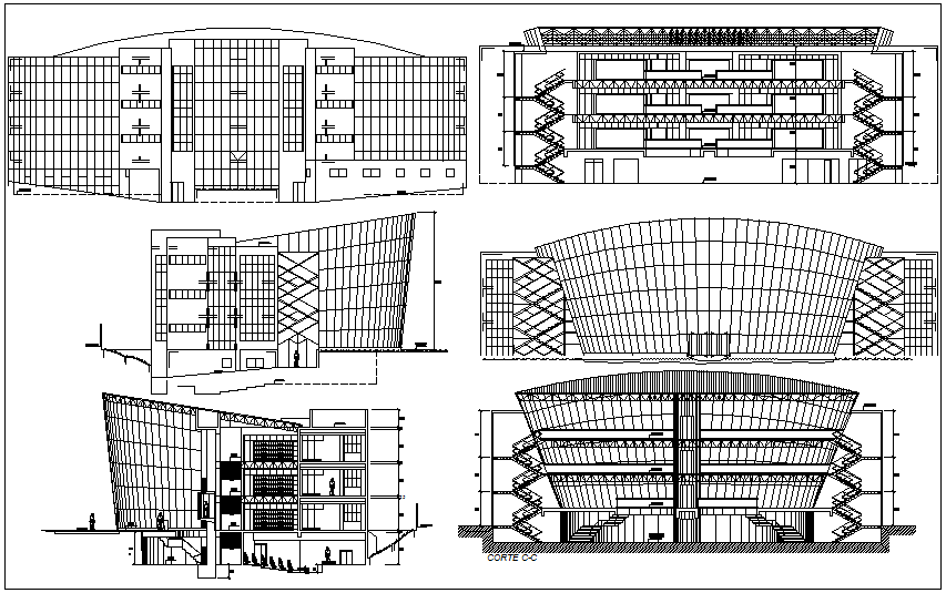 School building plan elevation section detail view dwg file - Cadbull School building plan elevation section detail view dwg file - Cadbull