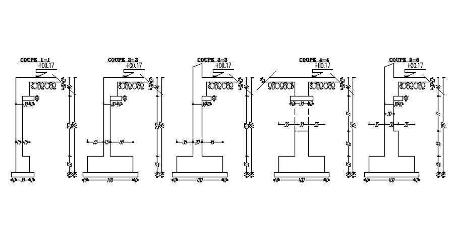 Section Design Of Different Structure Formwork With Details In Autocad