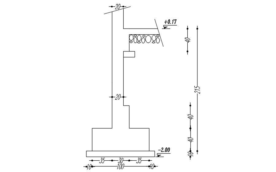 Section Design Of Structure Formwork In Detail Autocad 2d Drawing Cad