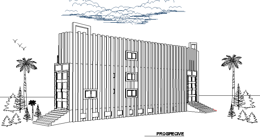 Side elevation view of multi-flooring corporate building dwg file - Cadbull Side elevation view of multi-flooring corporate building dwg file - Cadbull