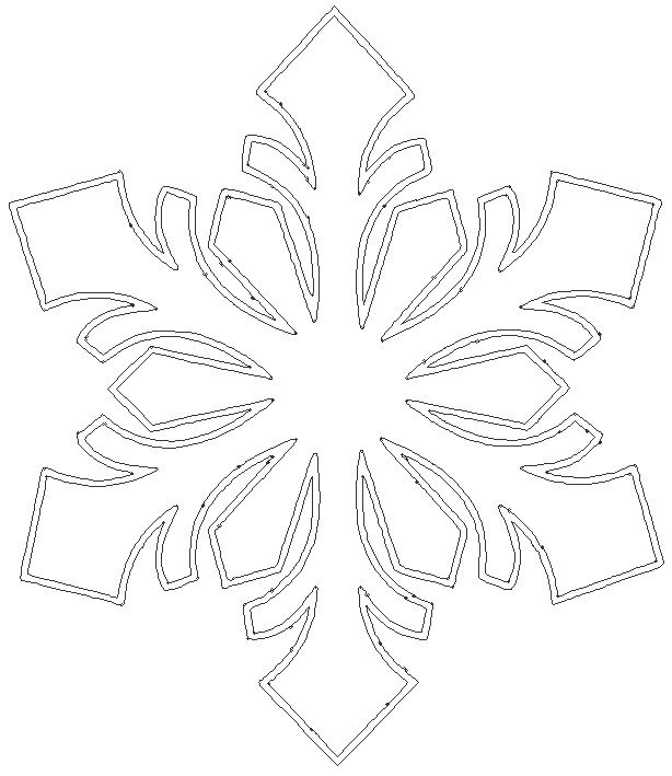 Snowflake Pattern Free Hand Design Dwg Autocad Drawing Cadbull