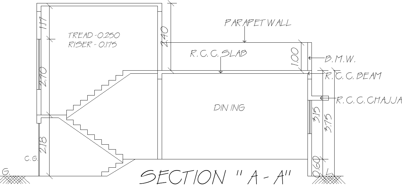 Staircase Section Plan Layout Design | AutoCAD DWG Download File - Cadbull Staircase Section Plan Layout Design | AutoCAD DWG Download File - Cadbull