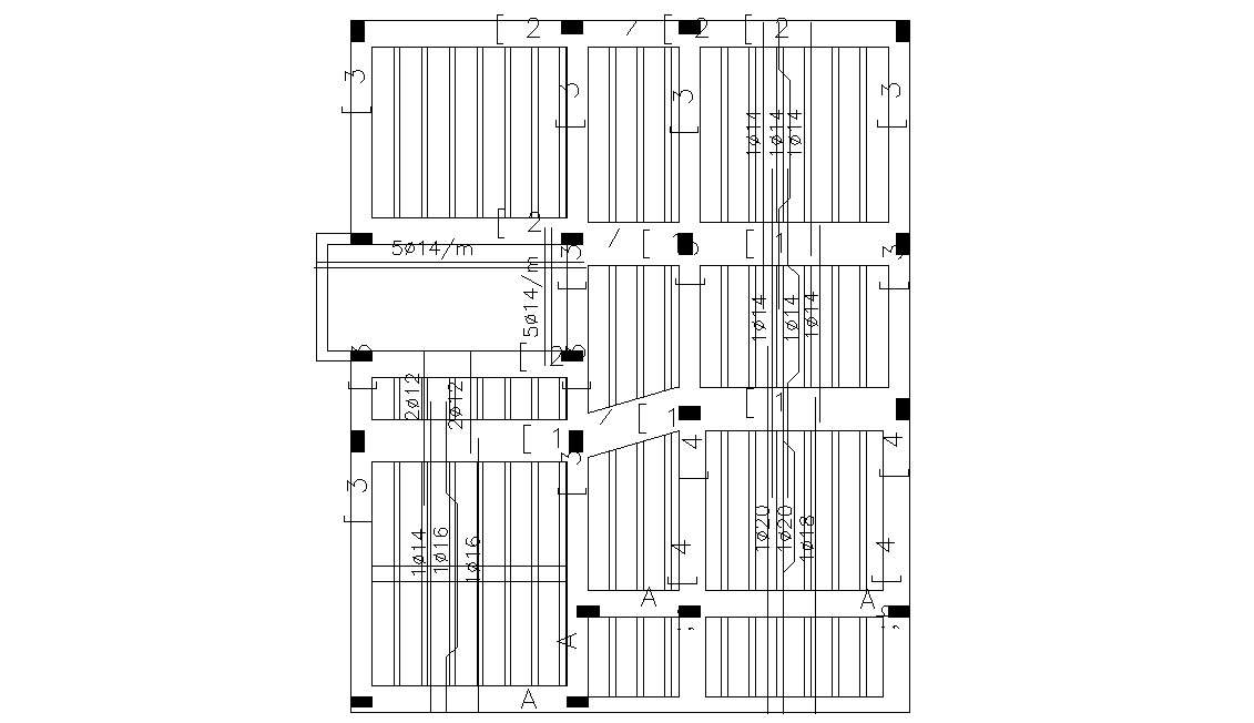 Structural Slab Reinforcement Design Free AutoCAD File Structural Slab Reinforcement Design Free AutoCAD File