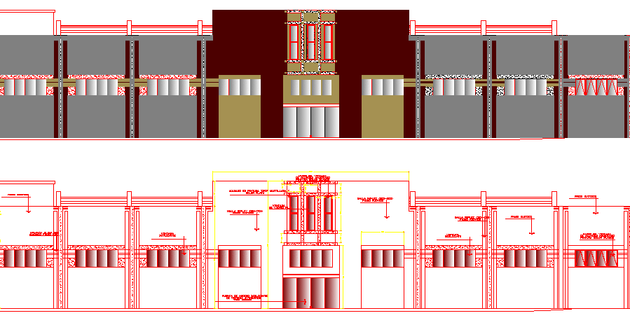 The Architecture Design of Super Market Elevation dwg file - Cadbull The Architecture Design of Super Market Elevation dwg file - Cadbull
