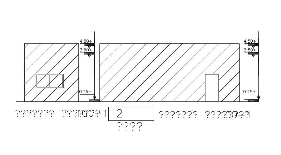 The ground floor 9x11m house building elevation view - Cadbull The ground floor 9x11m house building elevation view - Cadbull