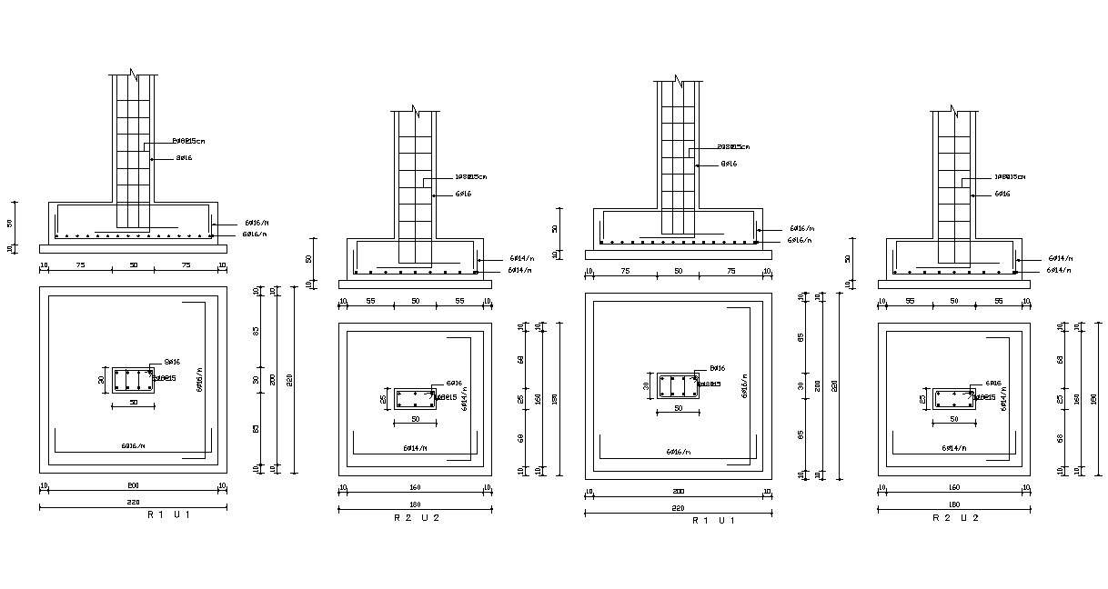 Typical Foundation Plan Free Dwg File Cadbull Riset