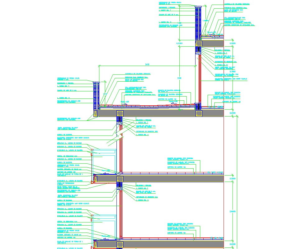 Wall column slab beam section view detail dwg file - Cadbull Wall column slab beam section view detail dwg file - Cadbull