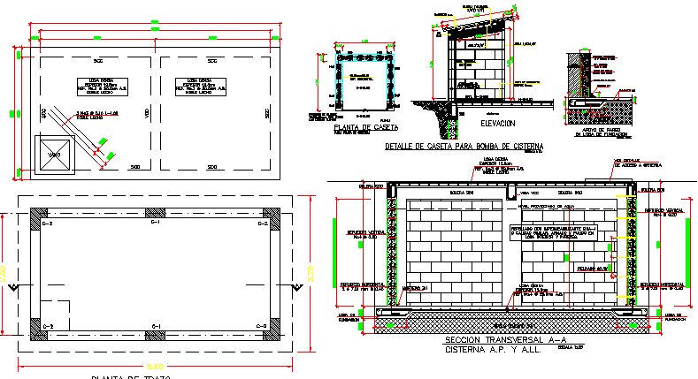 Water tank of building constructive details dwg file - Cadbull Water tank of building constructive details dwg file - Cadbull