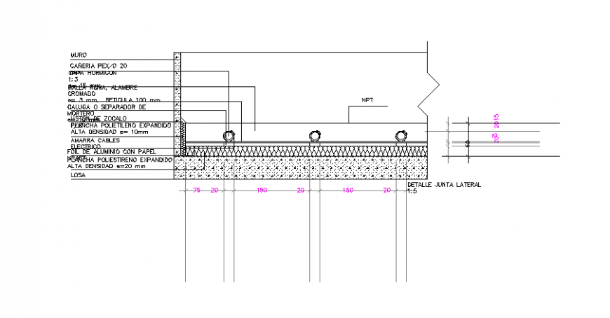 A Flooring section plan autocad file - Cadbull