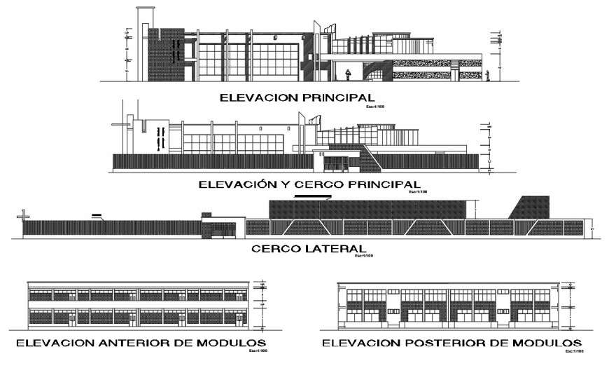 All sided elevation and section drawing details of primary school dwg ... All sided elevation and section drawing details of primary school dwg ...