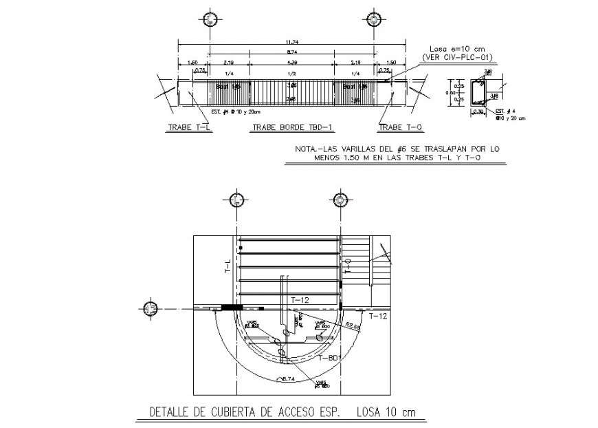 Armed concrete beam section and constructive structure details dwg file ... Armed concrete beam section and constructive structure details dwg file ...