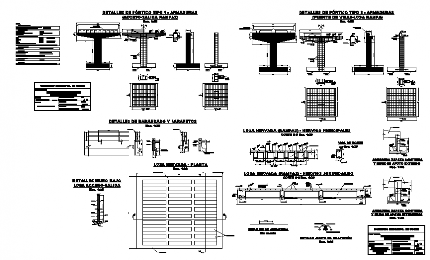 Beam and column schedule and several constructive structure cad drawing ...