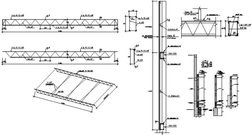 Beam roof cover and constructive structure cad drawing details dwg file ... Beam roof cover and constructive structure cad drawing details dwg file ...