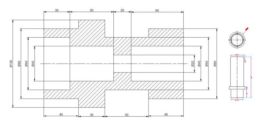 Bolt nut plan and section layout file - Cadbull Bolt nut plan and section layout file - Cadbull