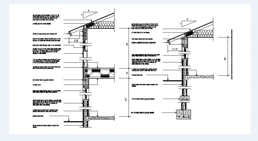 Both sided cut constructive section drawing details of house dwg file ... Both sided cut constructive section drawing details of house dwg file ...