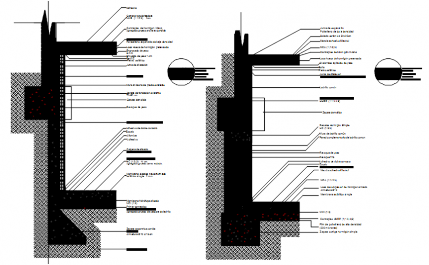 Both sided cut constructive structure details of building dwg file ... Both sided cut constructive structure details of building dwg file ...
