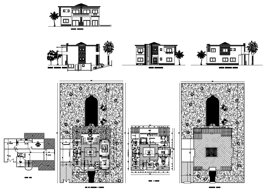 Bungalow building structure detail plan and elevation 2d view dwg file ... Bungalow building structure detail plan and elevation 2d view dwg file ...
