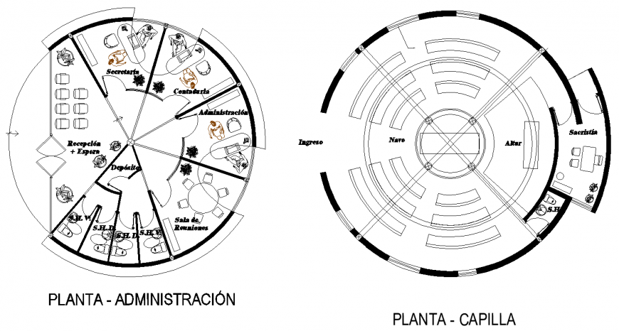 Circular office layout drawing in dwg AutoCAD file. - Cadbull Circular office layout drawing in dwg AutoCAD file. - Cadbull