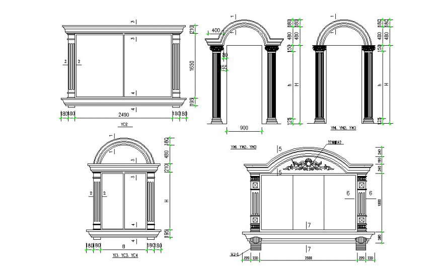 Multiple Classical Window Elevation Blocks Cad Drawing Details Dwg File ... Multiple Classical Window Elevation Blocks Cad Drawing Details Dwg File ...
