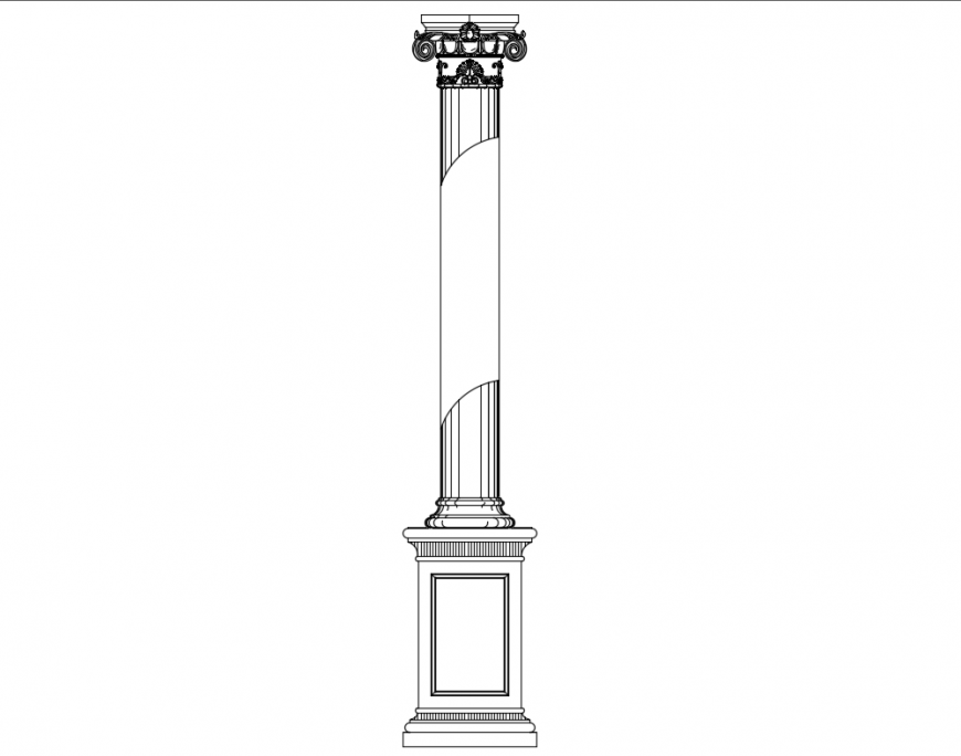 Column front view elevation cad block design dwg file - Cadbull Column front view elevation cad block design dwg file - Cadbull
