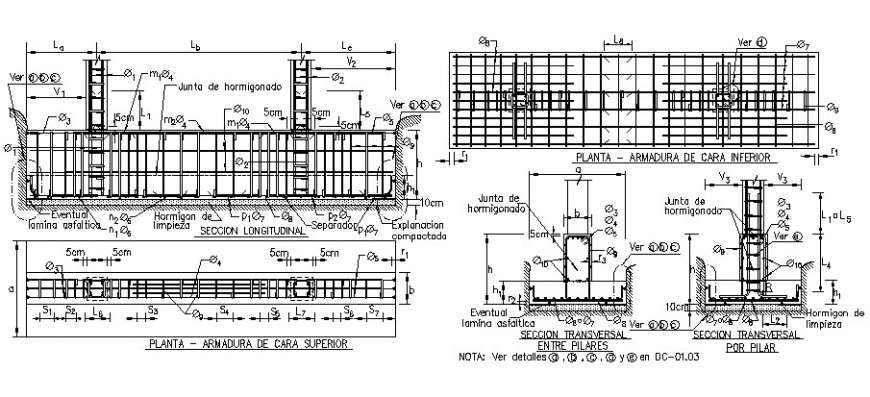Combined Strap footing details drawing in autocad - Cadbull Combined Strap footing details drawing in autocad - Cadbull