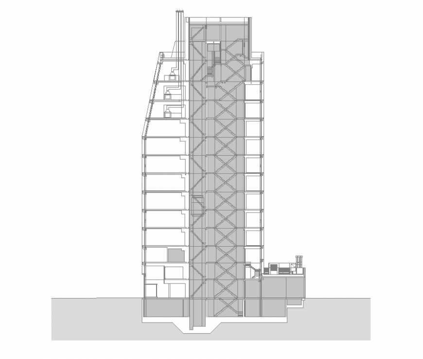 Commerce building structure detail elevation 2d view layout file - Cadbull Commerce building structure detail elevation 2d view layout file - Cadbull