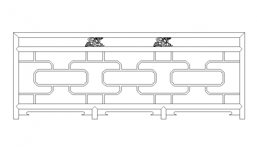 Common railing front view cad block details dwg file - Cadbull Common railing front view cad block details dwg file - Cadbull