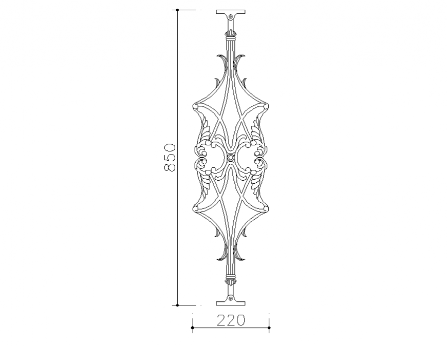 Common railing single design block cad drawing details dwg file - Cadbull Common railing single design block cad drawing details dwg file - Cadbull