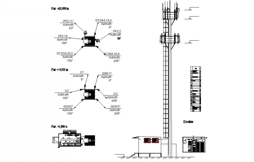 Communication Tower Design In Autocad File - Cadbull Communication Tower Design In Autocad File - Cadbull