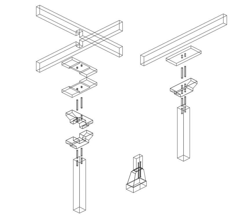 Construction Unit Detail 2d View Cad Structural Block Autocad File Cadbull