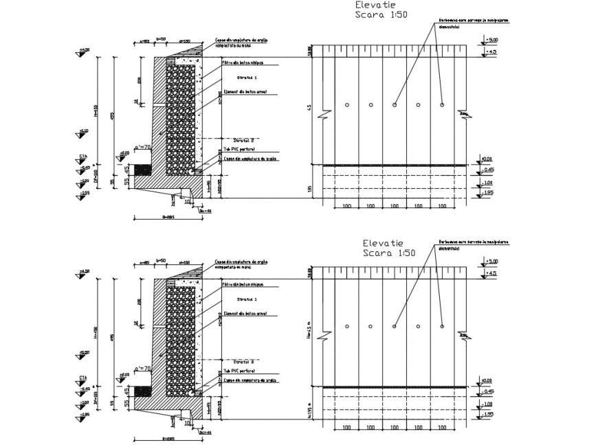 Constructive structure details of retaining wall dwg file - Cadbull Constructive structure details of retaining wall dwg file - Cadbull