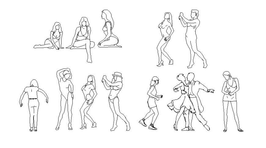 Creative multiple common people blocks cad drawing details dwg file ... Creative multiple common people blocks cad drawing details dwg file ...