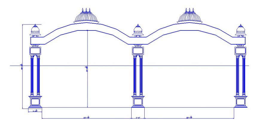 Creative village entrance decorative gate main elevation cad drawing ... Creative village entrance decorative gate main elevation cad drawing ...