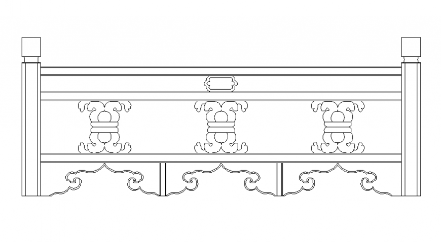 Creative wooden railing block cad drawing details dwg file - Cadbull Creative wooden railing block cad drawing details dwg file - Cadbull