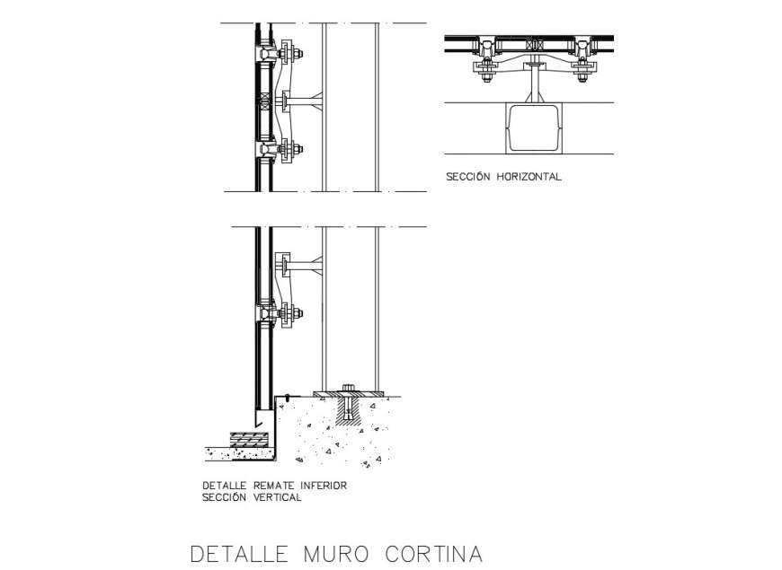 Curtain wall constructive structure cad drawing details dwg file - Cadbull Curtain wall constructive structure cad drawing details dwg file - Cadbull