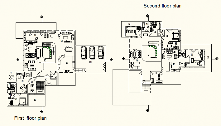 Detail housing building elevation and plan dwg file - Cadbull Detail housing building elevation and plan dwg file - Cadbull