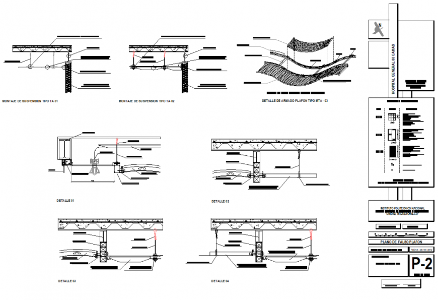 Detail of armed plate type section plan layout file - Cadbull