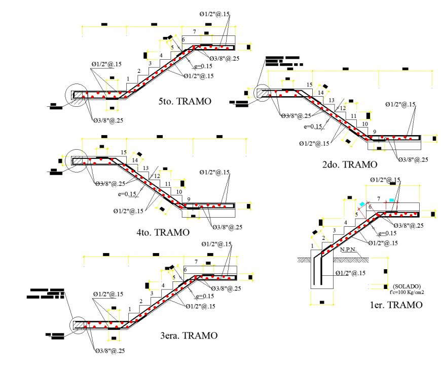 Detail of staircase section plan layout file - Cadbull Detail of staircase section plan layout file - Cadbull