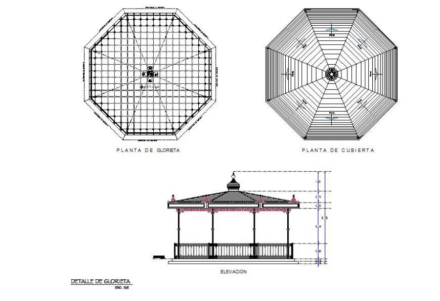 Detail Plan Of Roof Shade 2d View Cad Block Layout File In Autocad Format Cadbull