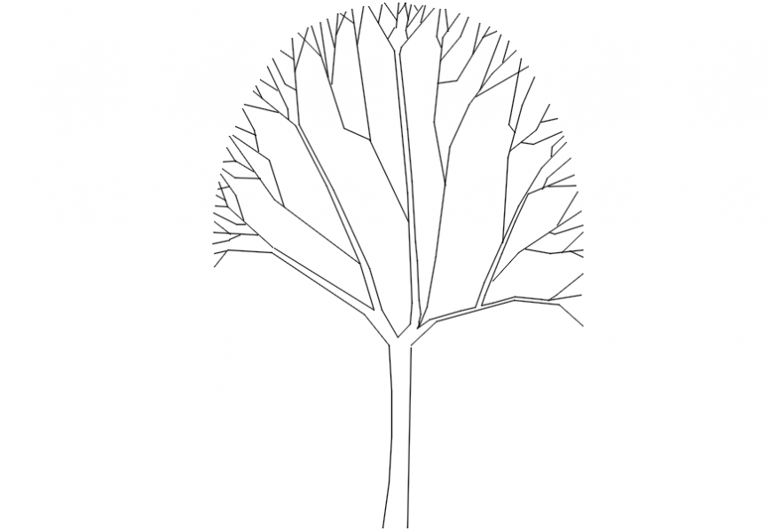 Dynamic forest tree elevation block drawing details dwg file - Cadbull