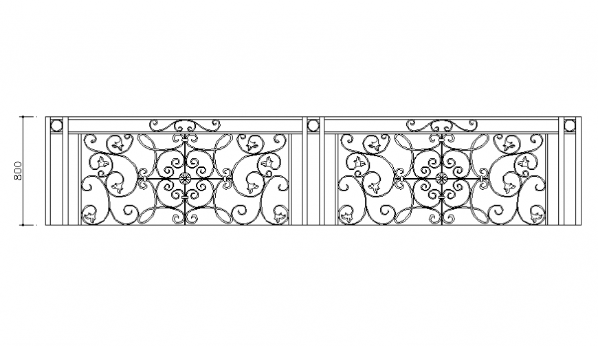 Dynamic railing block front view cad drawing details dwg file - Cadbull Dynamic railing block front view cad drawing details dwg file - Cadbull