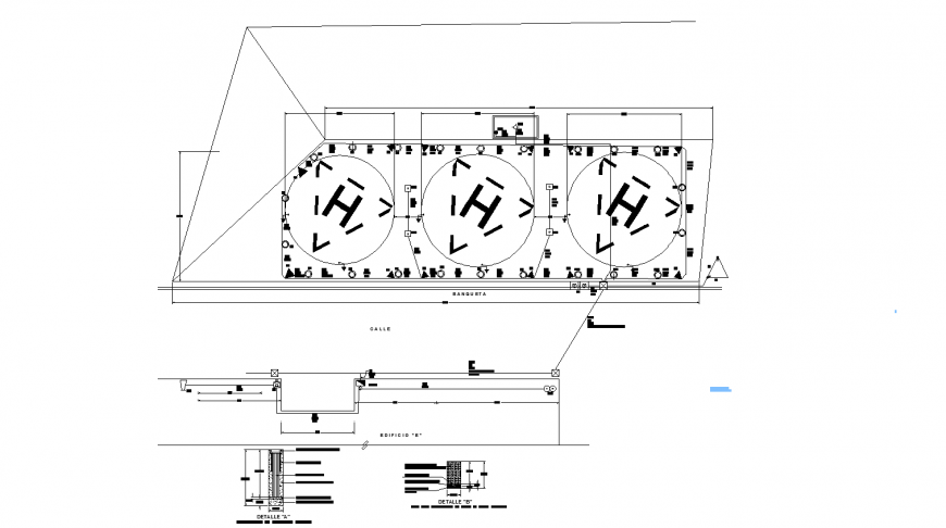 Electrical installation heliport drawing in dwg AutoCAD file. - Cadbull