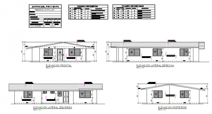 Elevation design drawing of Preliminary housing design drawing - Cadbull Elevation design drawing of Preliminary housing design drawing - Cadbull