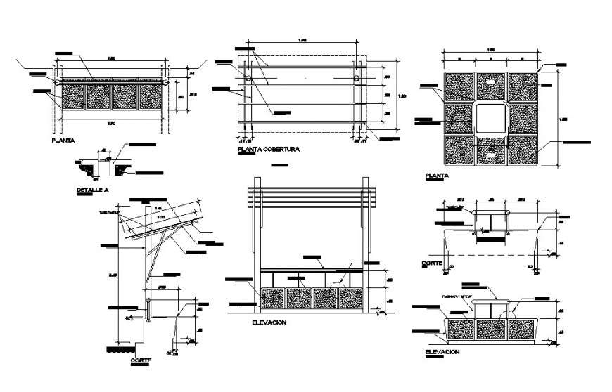 Fence elevation, section, plan and installation cad drawing details dwg ... Fence elevation, section, plan and installation cad drawing details dwg ...
