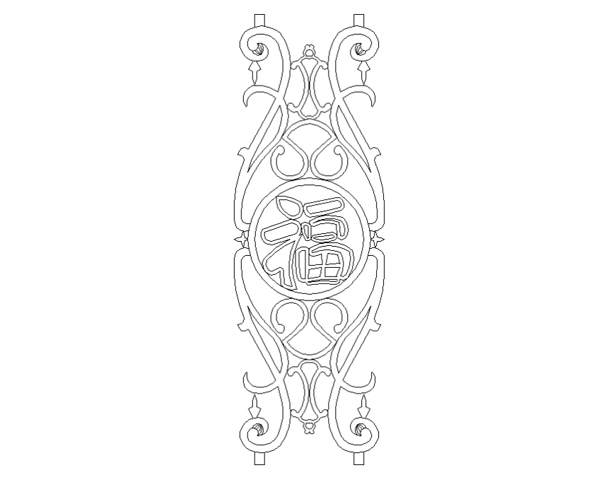 Floral pattern railing design block details dwg file - Cadbull Floral pattern railing design block details dwg file - Cadbull