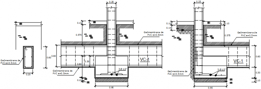 Footings with column structure details of circular drive perimeter ... Footings with column structure details of circular drive perimeter ...