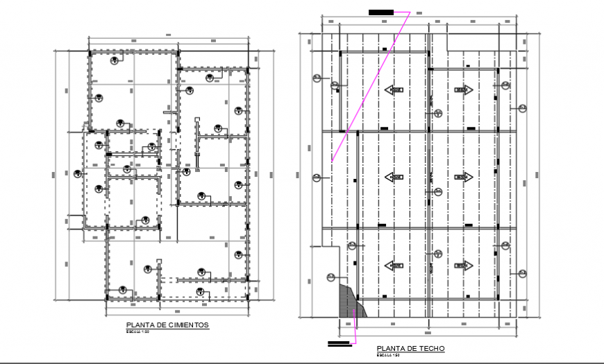 foundation layout planning of preliminary housing design drawing - Cadbull foundation layout planning of preliminary housing design drawing - Cadbull