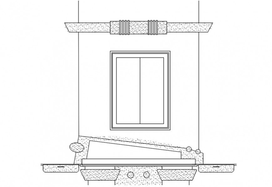 Front window sectional elevation detail concept . - Cadbull Front window sectional elevation detail concept . - Cadbull