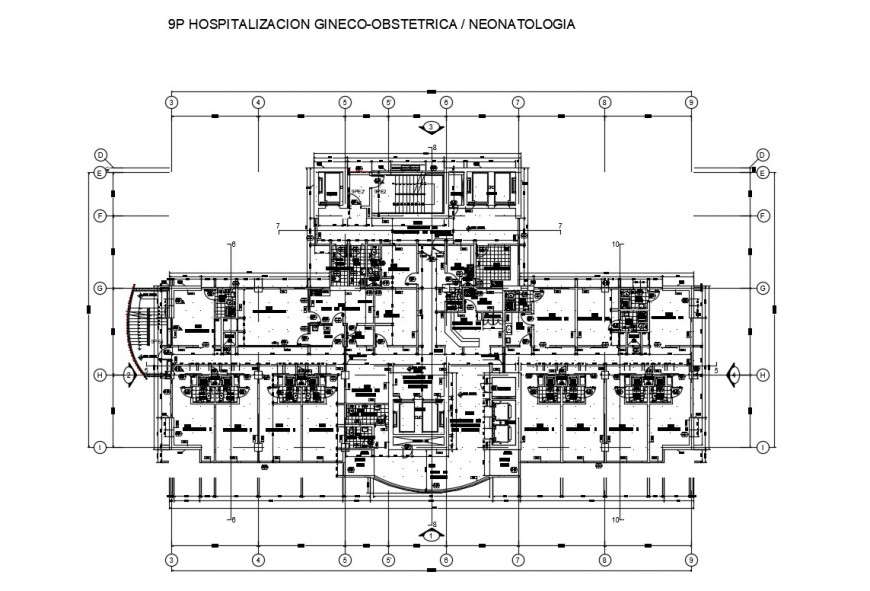 General hospital architecture layout plan cad drawing details dwg file ...